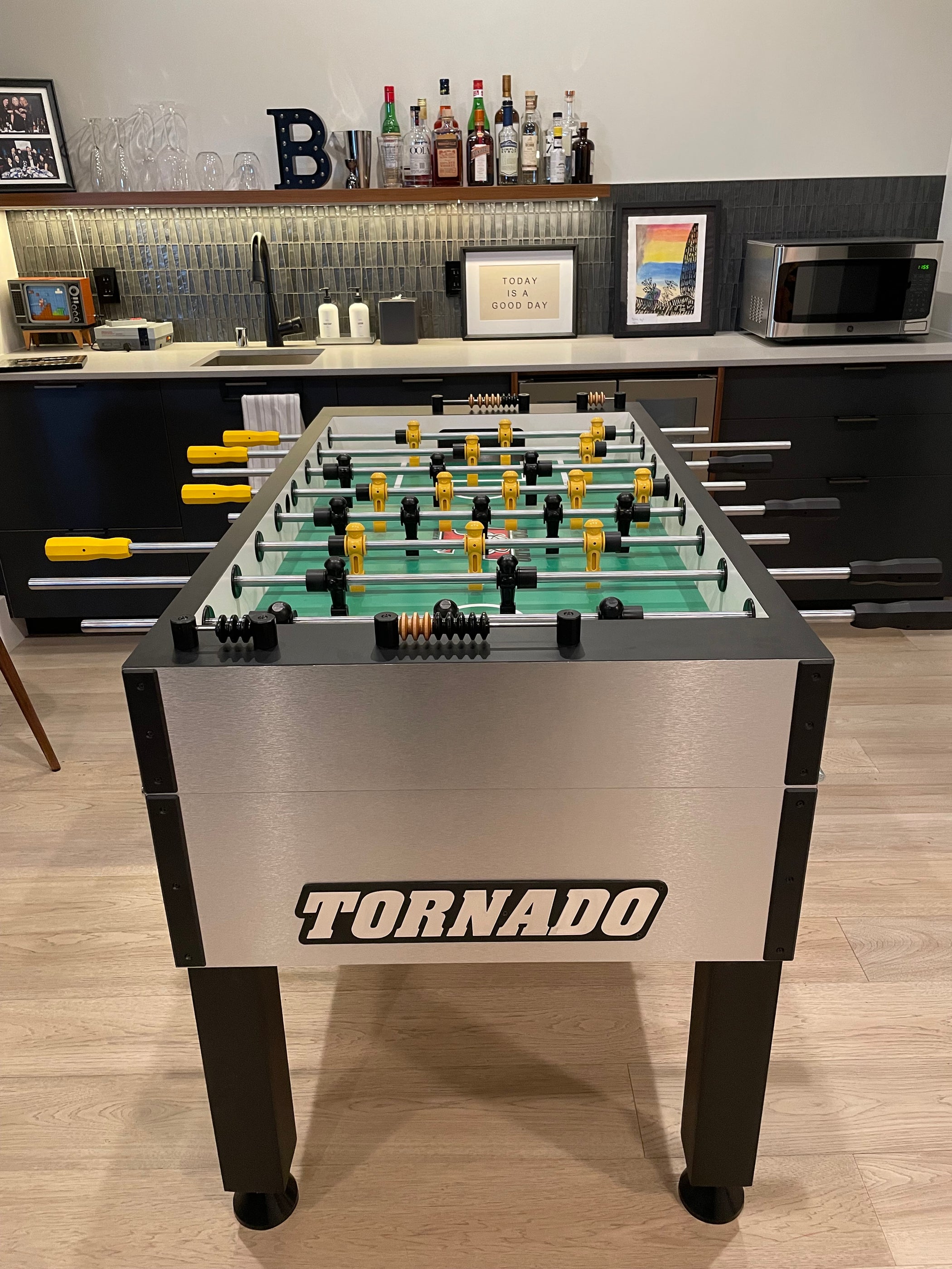 Tornado Tournament T-3000 Competition Foosball Table in Silver ...